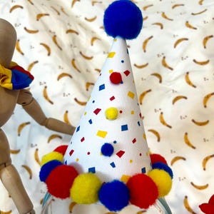 Handmade Clown Party Hat Headband: Colorful Clowncore Costume - Etsy