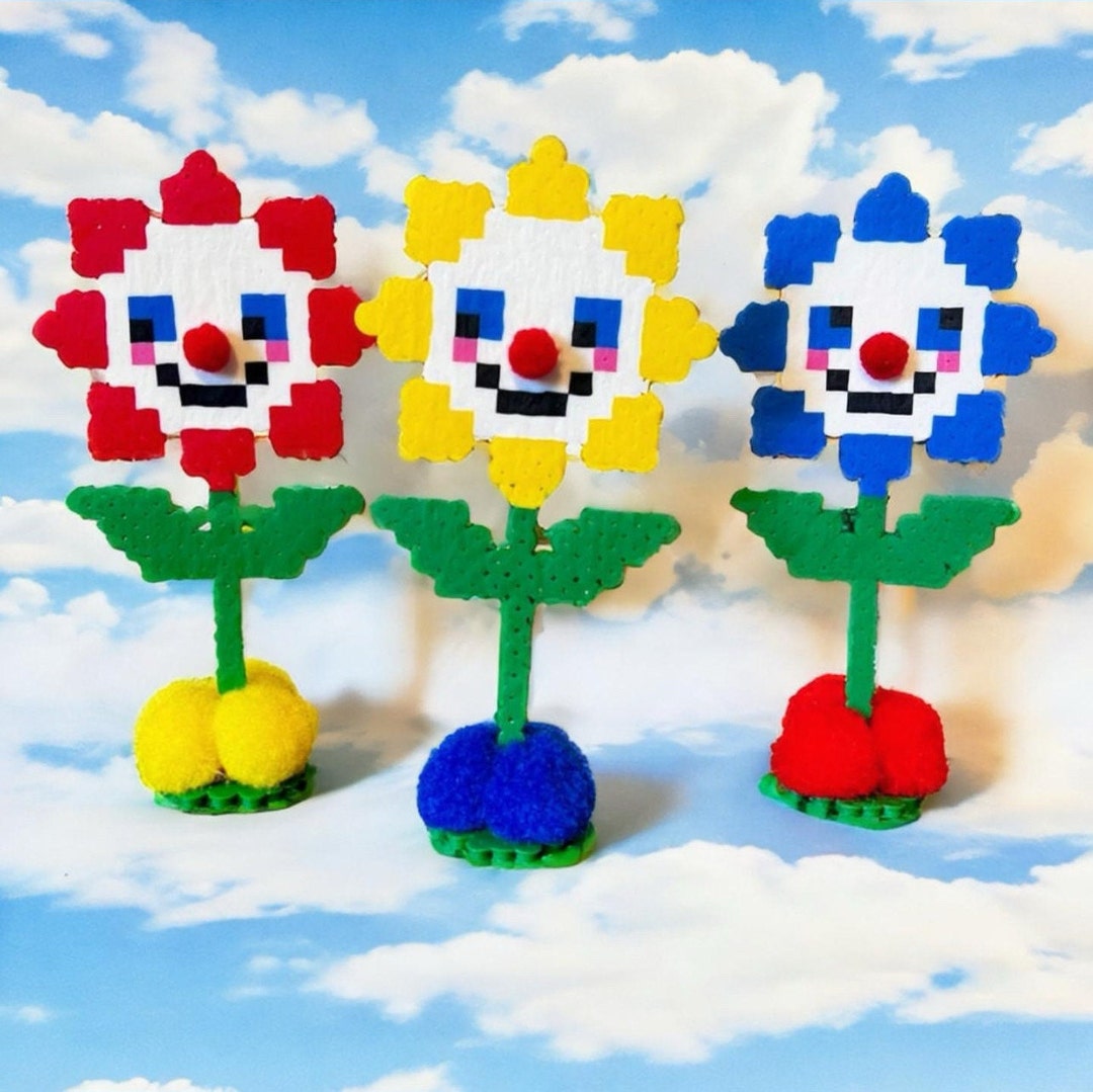Clown Flower Perler Decor Set Clowncore Accessories - Etsy