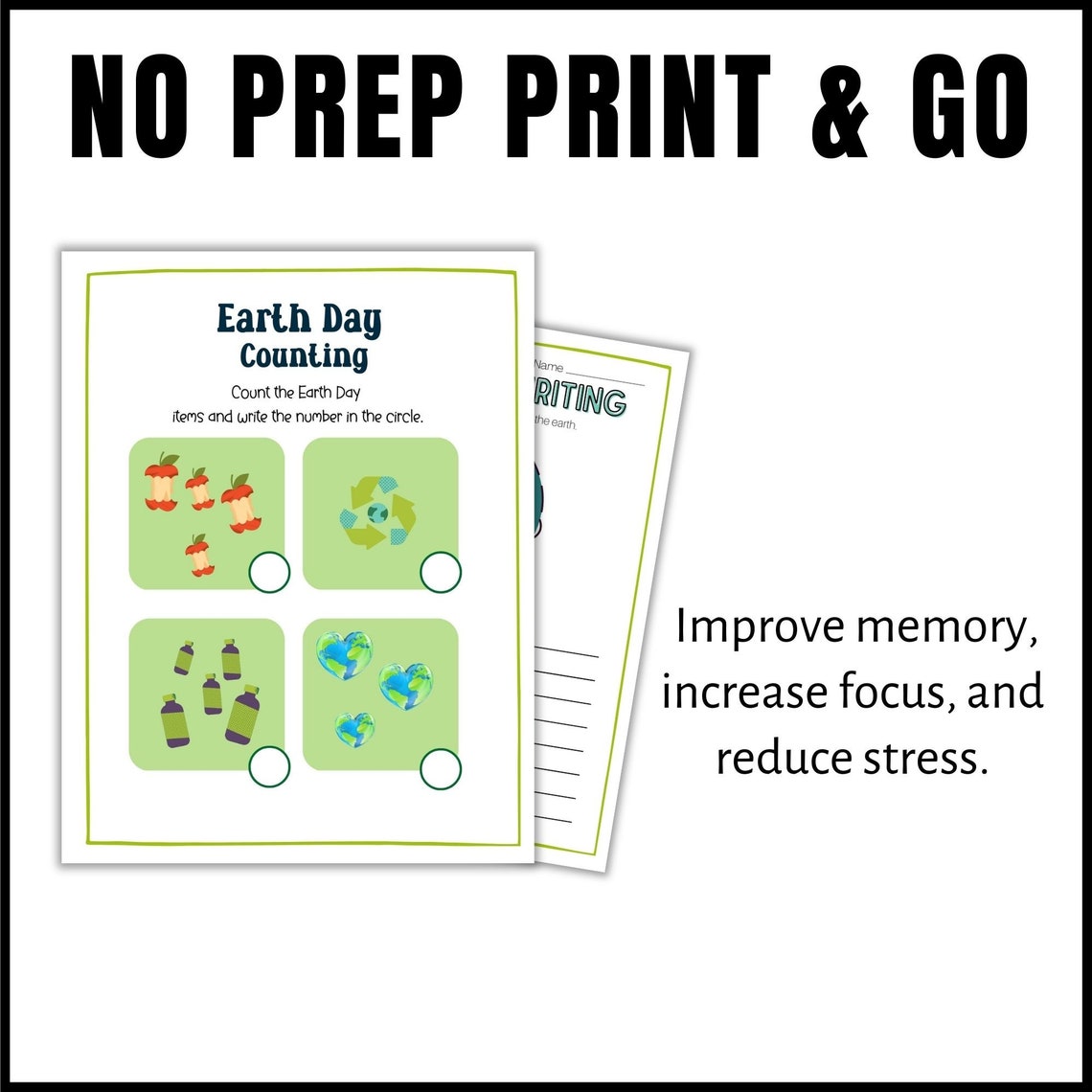 Earth Day NO PREP Activity Pack Early Learning Worksheet Bundle - Etsy