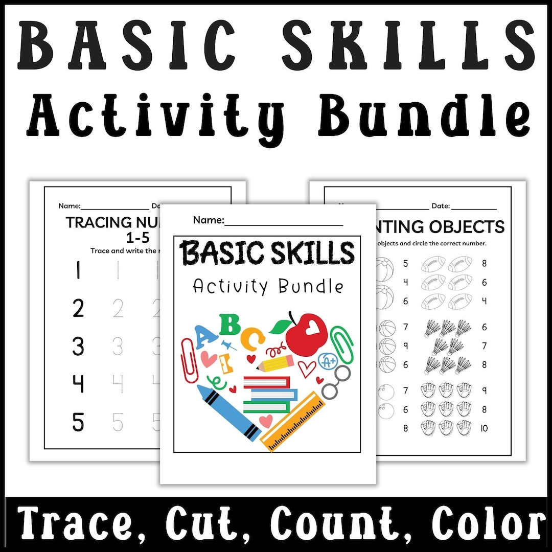 Basic Skills NO PREP Activities, Worksheet Bundle, Early Learning Pack ...