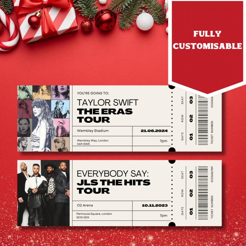 PERSONALISED FOR YOU Concert or Event Ticket Stub Gift Souvenir Ways to ...