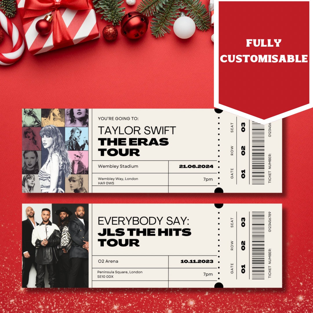 PERSONALISED FOR YOU Concert or Event Ticket Stub Gift Souvenir Ways to ...