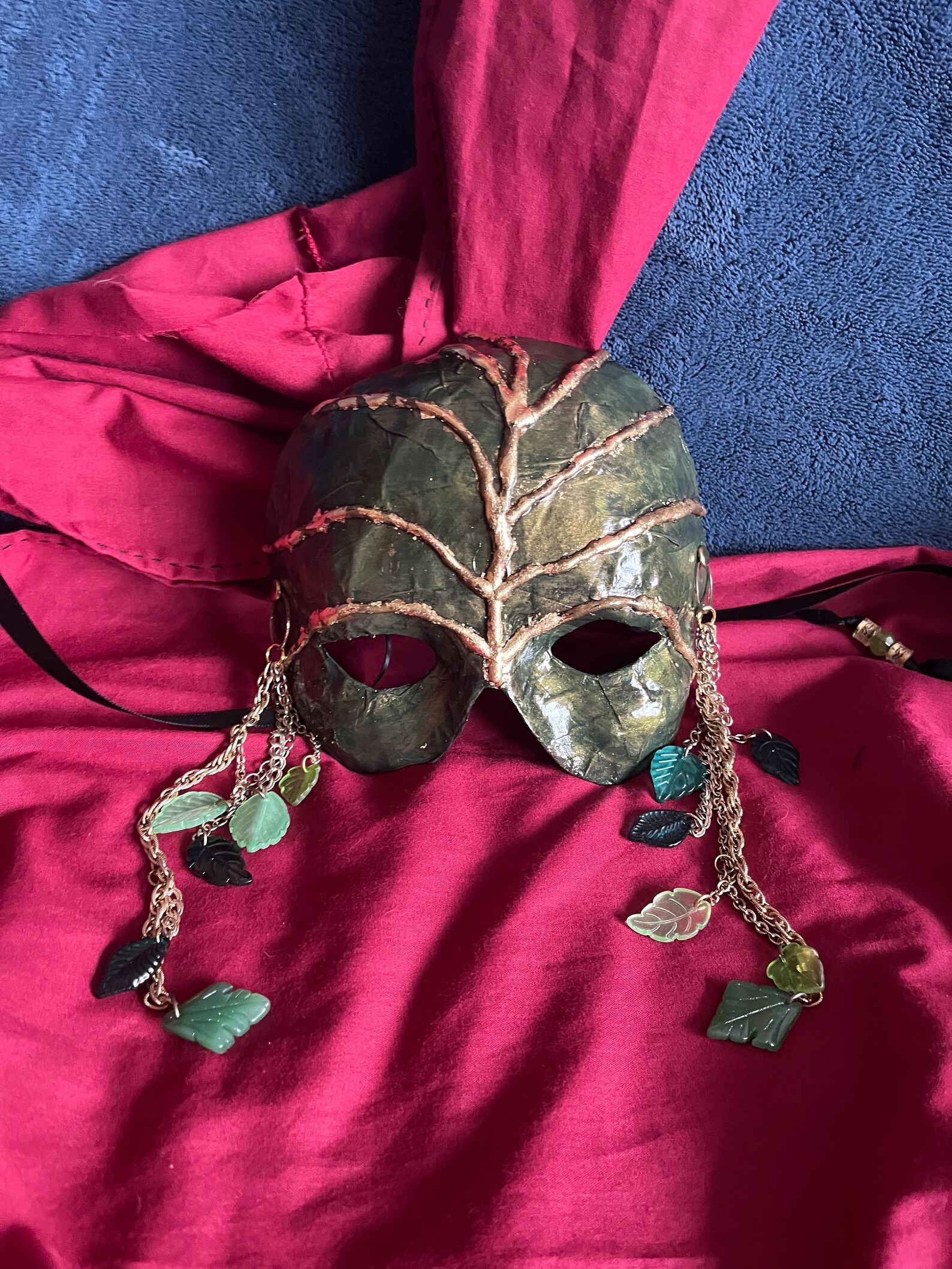 Fairy Mask: Green Wood - Etsy
