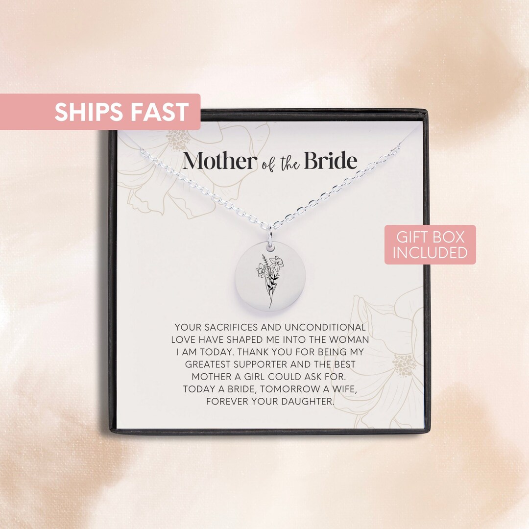 Personalized Mother of the Bride Necklace, Mother of the Bride Gift for ...