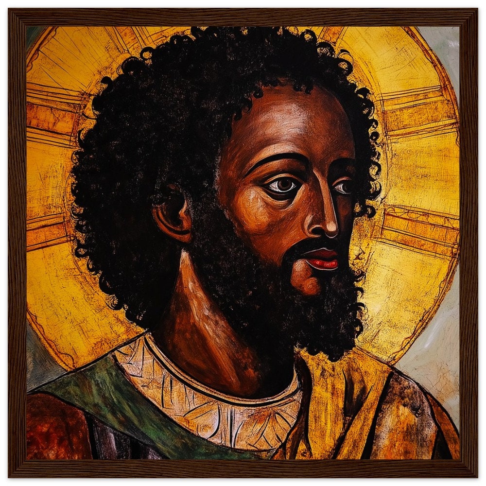 Black Jesus Christ Ehtiopian Art Black Messiah Ethiopian Bible ...
