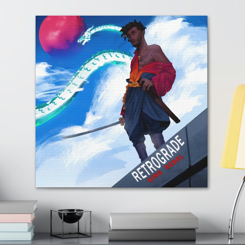 Mercury Retrograde Black Anime Canvas Wall Art, Anime Canvas Wall Art ...