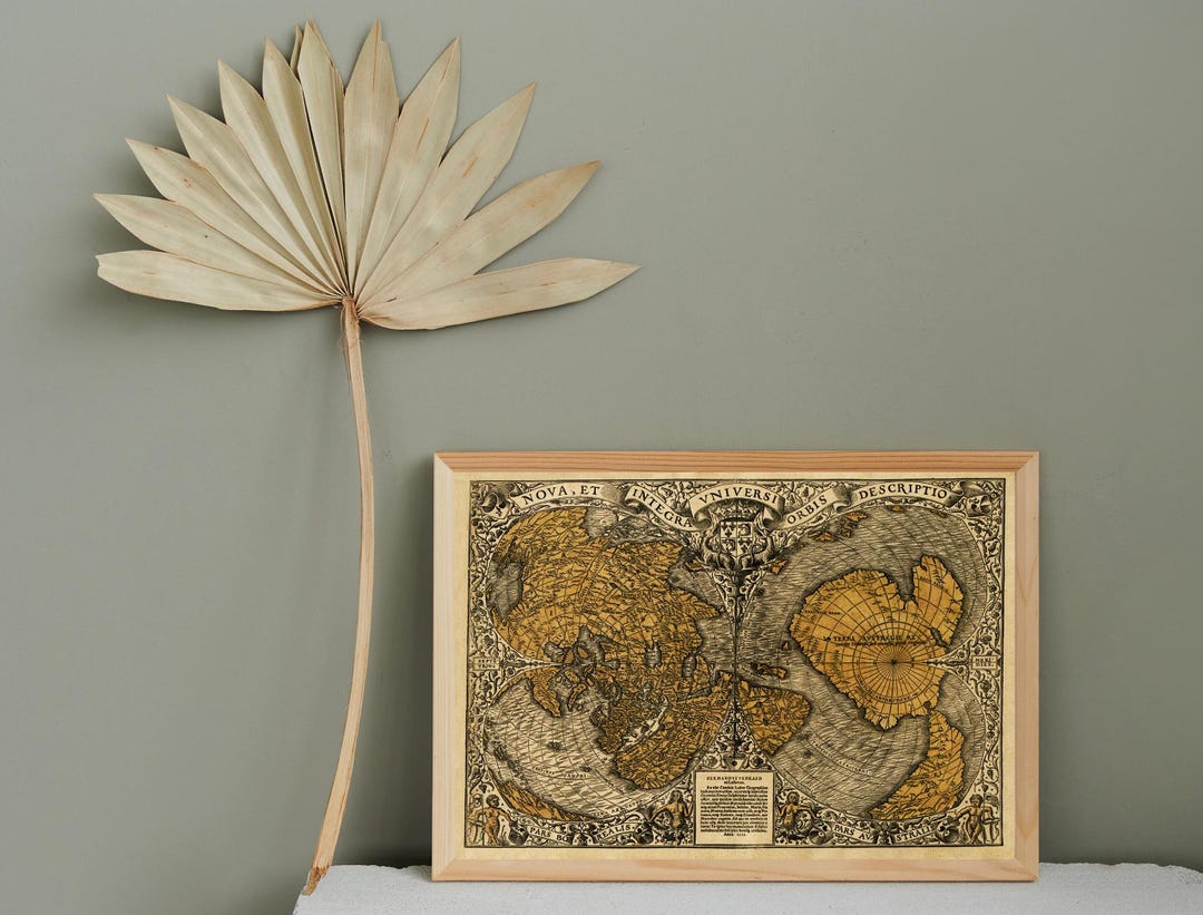 Oronteus Finaeus Map of 1531, World Map Art Print Canvas Print Fine Art ...