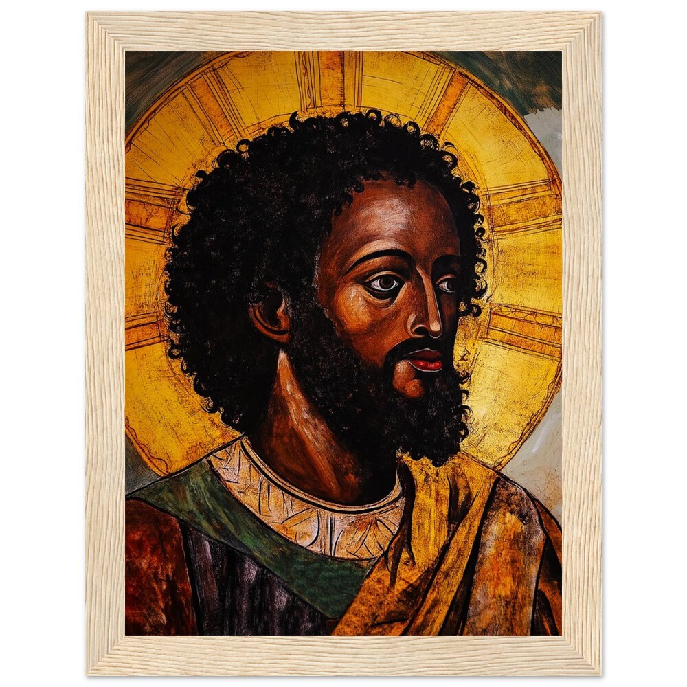 Black Jesus Christ Ehtiopian Art Black Messiah Ethiopian Bible ...