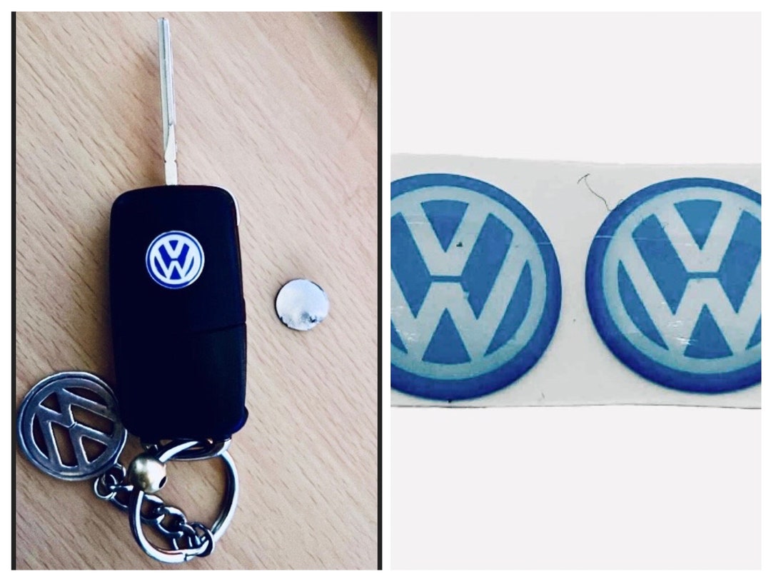 VW Volkswagen 14mm GEL Emblem Sticker Logo Badge Smart Key Fob Free USA ...