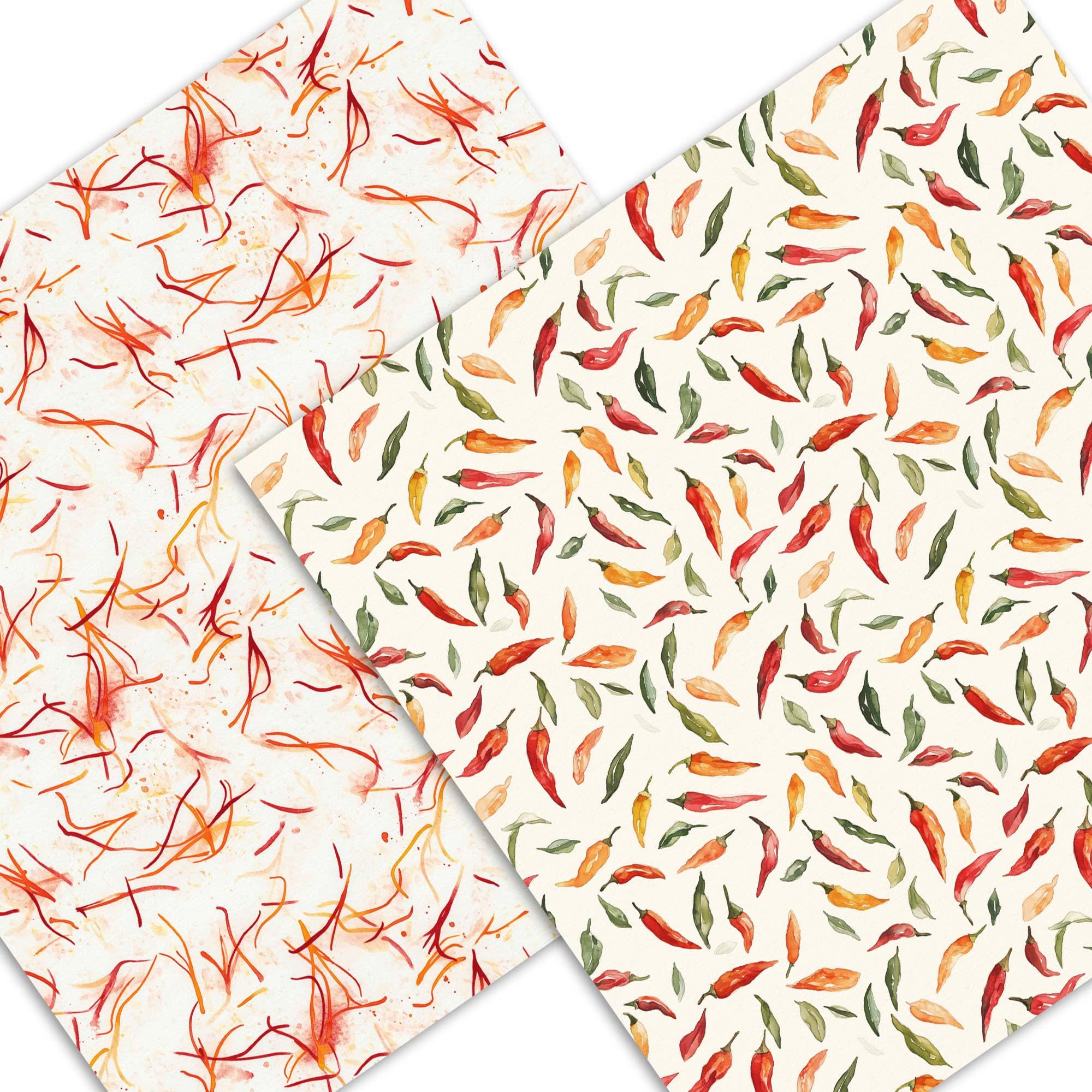 Aromatic Spices Seamless Pattern | Cuisine Flavorings JPG Digital Paper ...