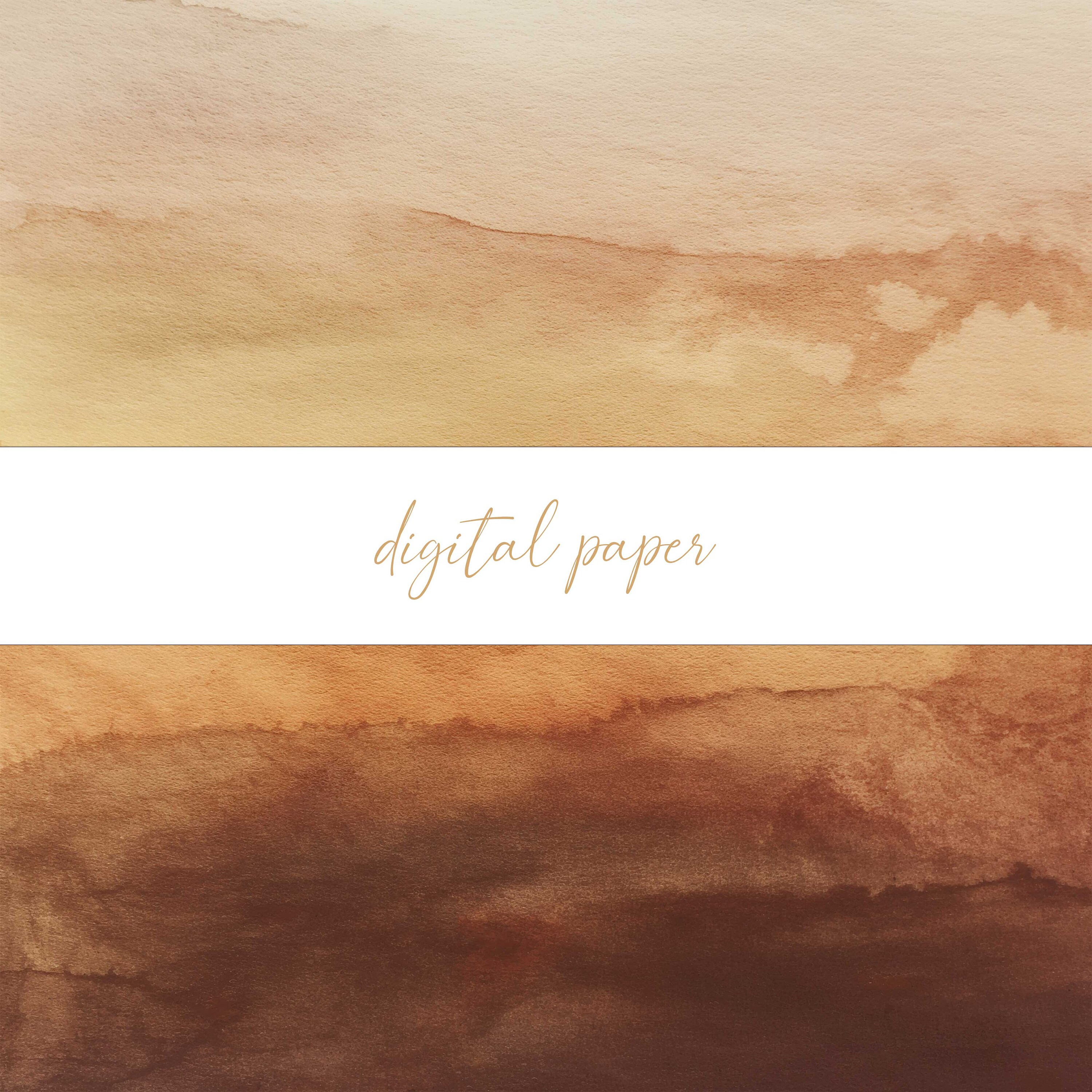 Fertile Earth Watercolor Digital Paper Brown Red Green Tones Abstract ...