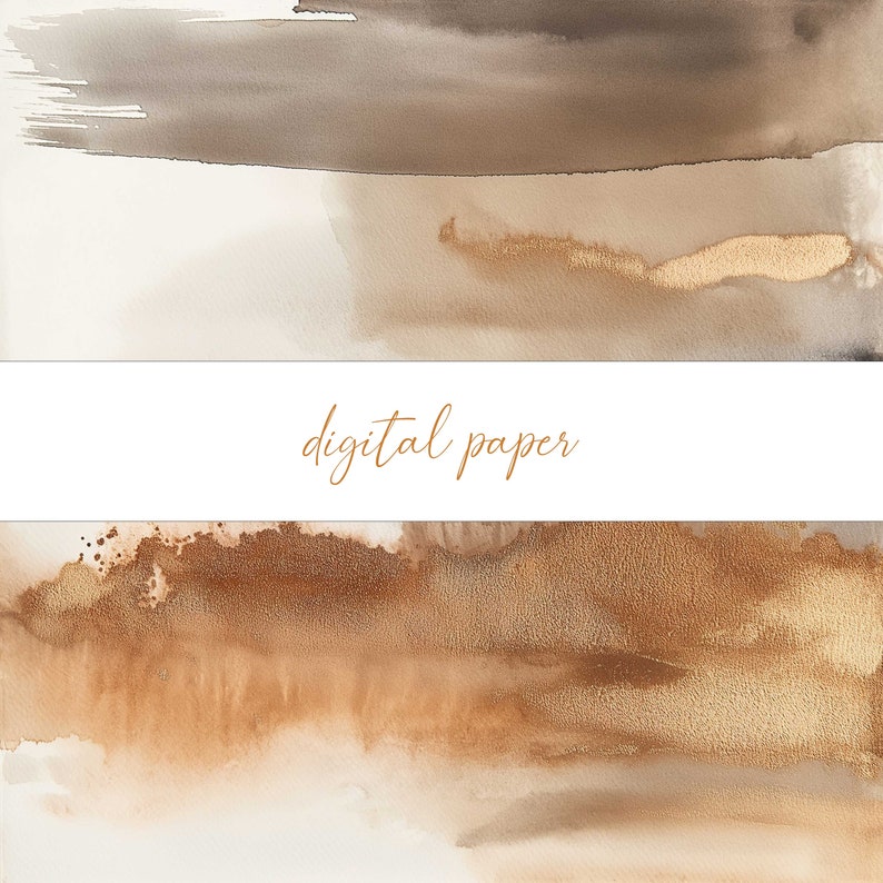 Bronze Shades Watercolor Texture | Light Dark Brown Metallic Wash ...