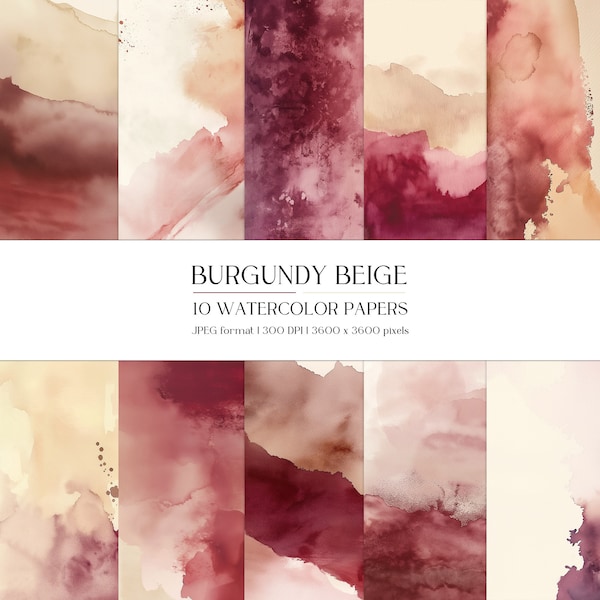 Burgundy and Beige - Etsy