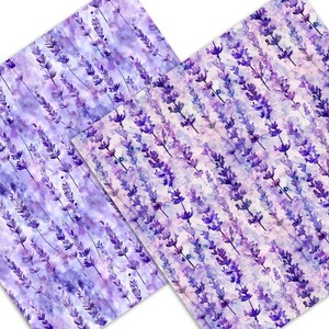 Lavender Watercolor Seamless Pattern | Floral Digital Paper (JPG) - Etsy