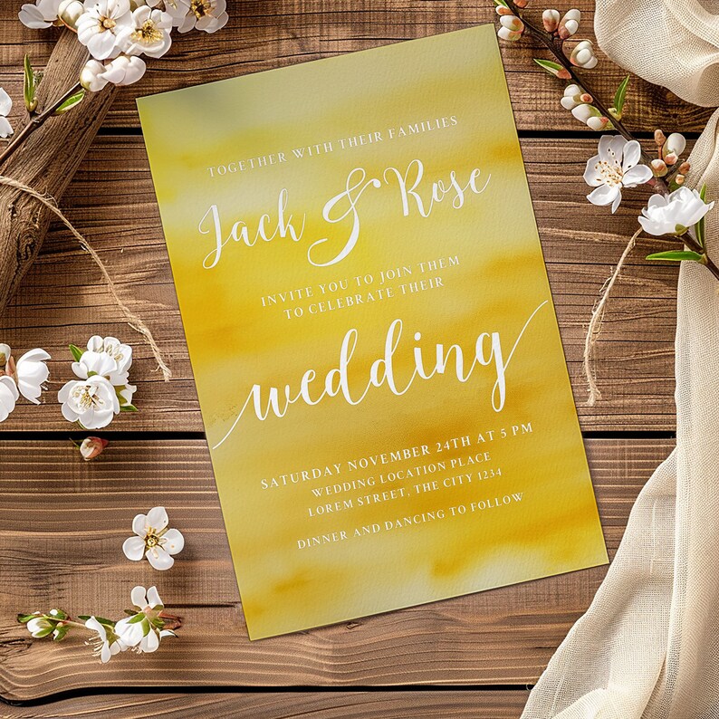 Yellow Wash Watercolor Clipart | Amber Tan Brush Stroke Transparent PNG ...