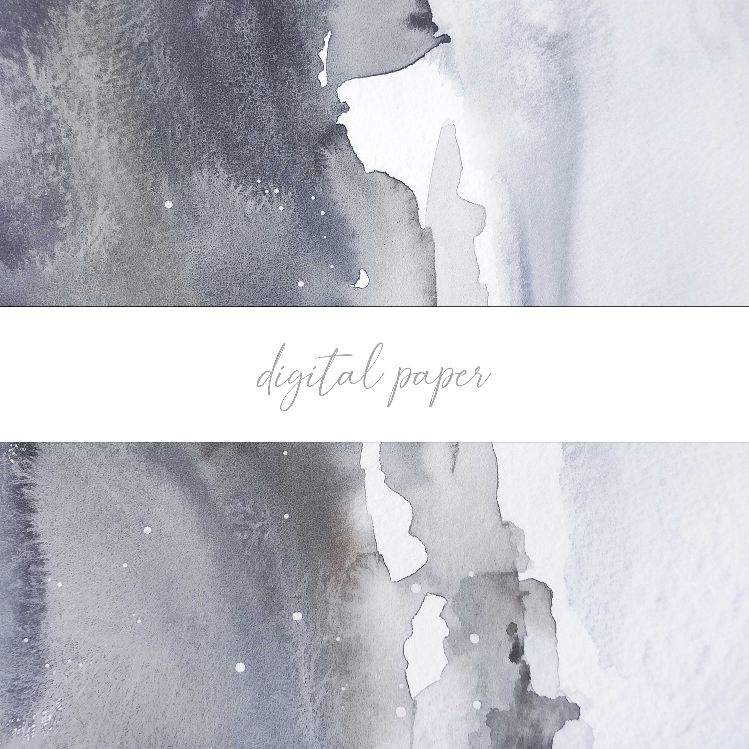 Silver Shades Watercolor Texture | Light Dark Grey Metallic Wash Modern ...