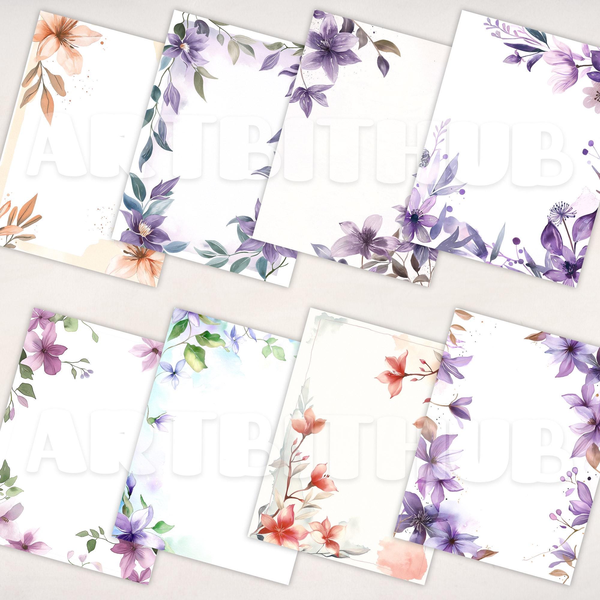 Clematis Watercolor Journal Pages | Traveller's Joy Flower & Greenery ...