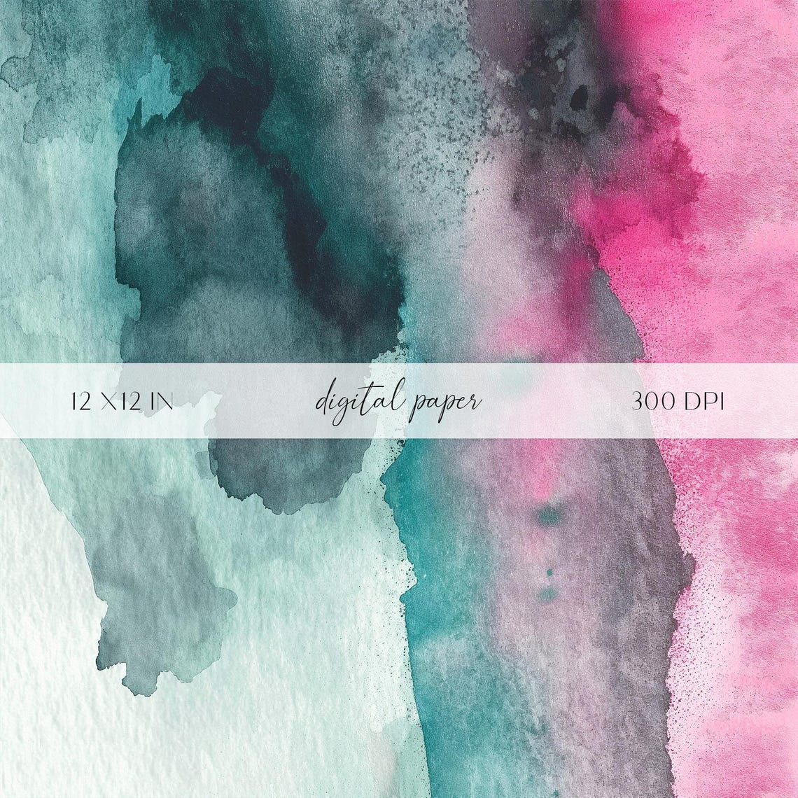 Magenta Teal & Charcoal Watercolor Texture | Red Violet Blue Green Ash ...