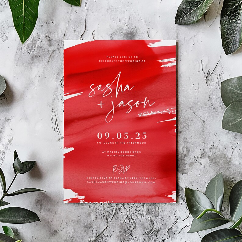 Red Wash Watercolor Clipart | Rose Crimson Brush Strokes Transparent ...