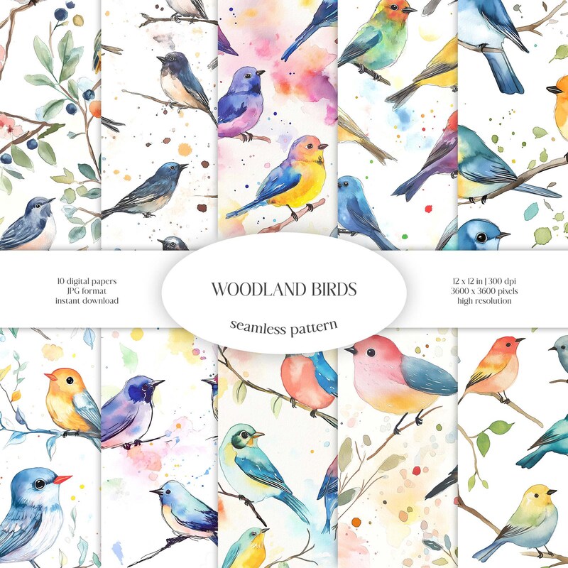 Woodland Songbird Fabric - Etsy