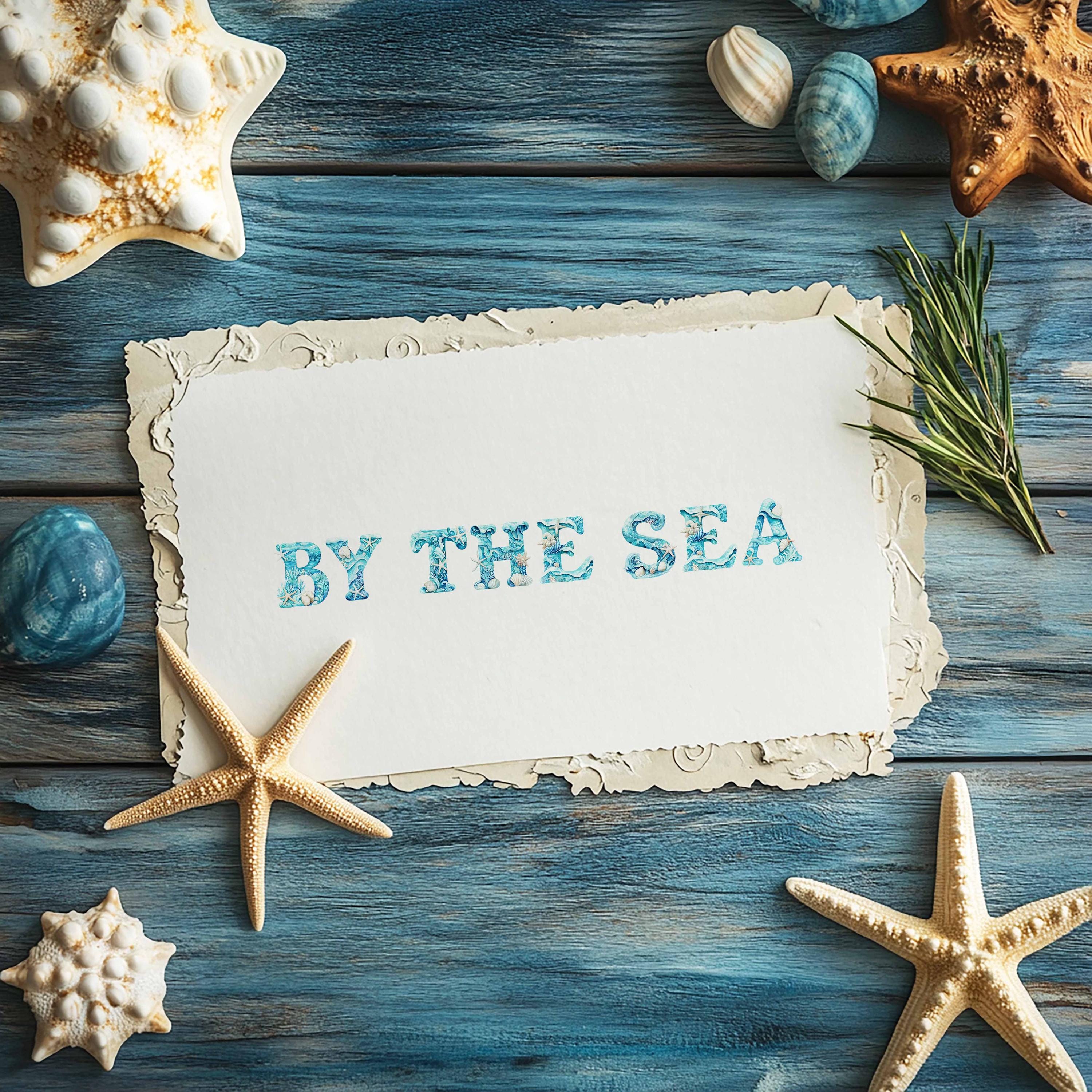 Aquatica Alphabet Clip Art | Ocean-inspired Letters and Digits ...