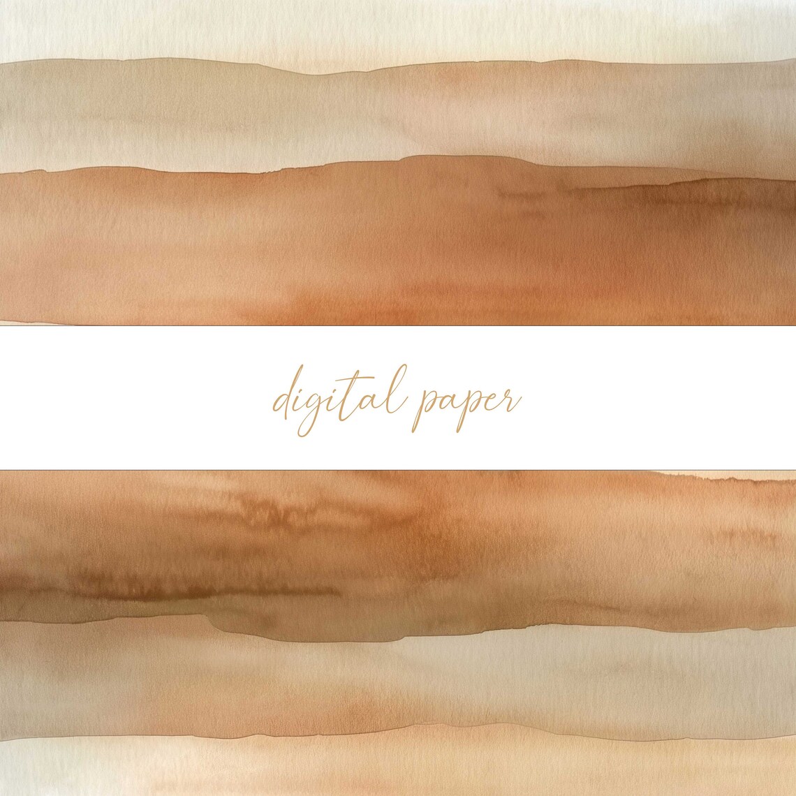 Fertile Earth Watercolor Digital Paper | Brown Red Green Tones Abstract ...