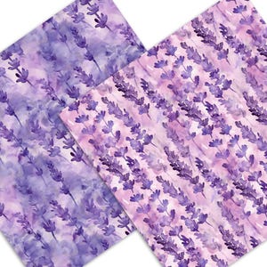 Lavender Watercolor Seamless Pattern | Floral Digital Paper (JPG) - Etsy