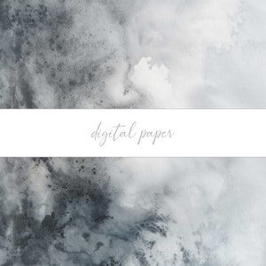 Silver Shades Watercolor Texture | Light Dark Grey Metallic Wash Modern ...