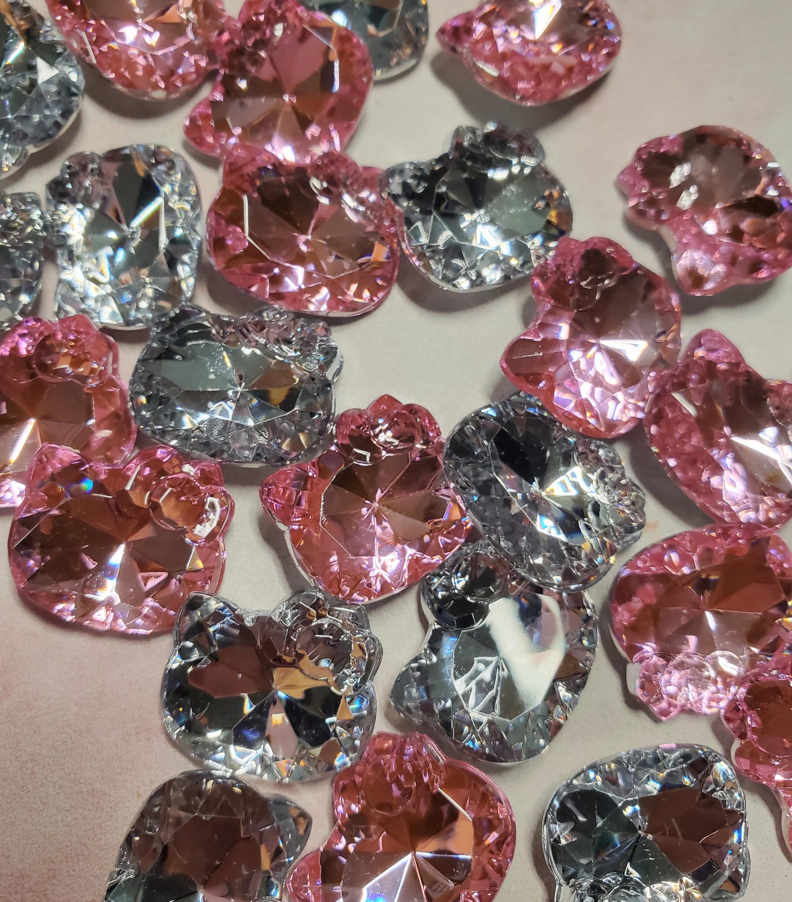 Hk Rhinestone Mix of Pink and White 50 Pcs - Etsy