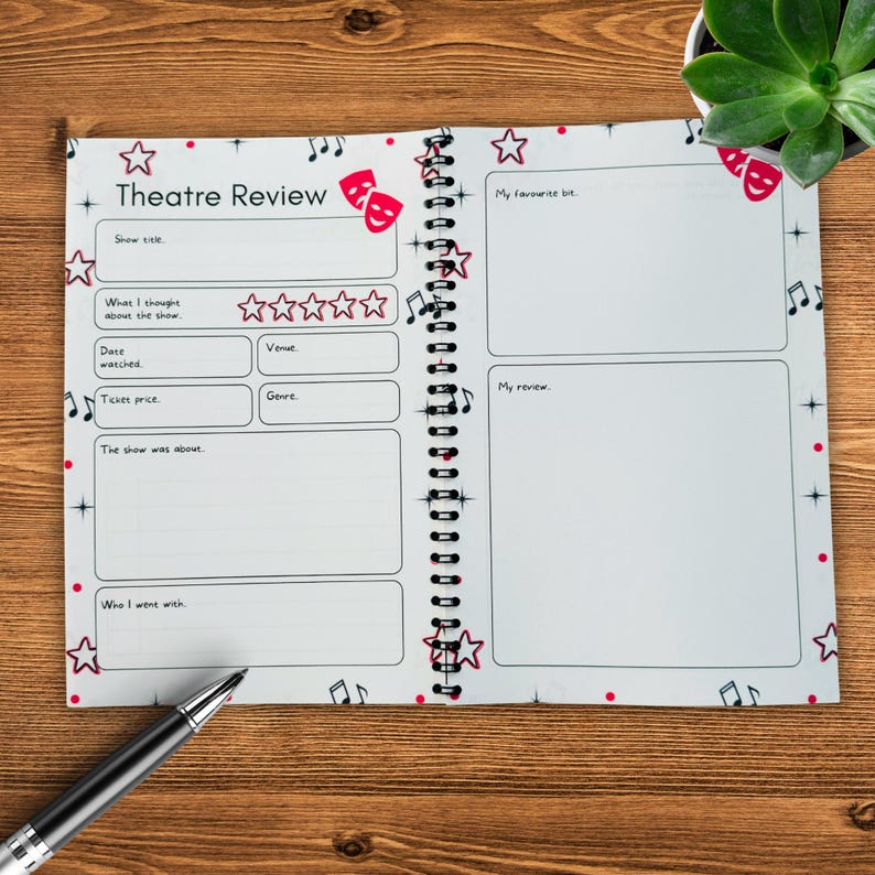 My Theatre Journal & Scrapbook to Review 20 Shows for Theatre Lovers ...