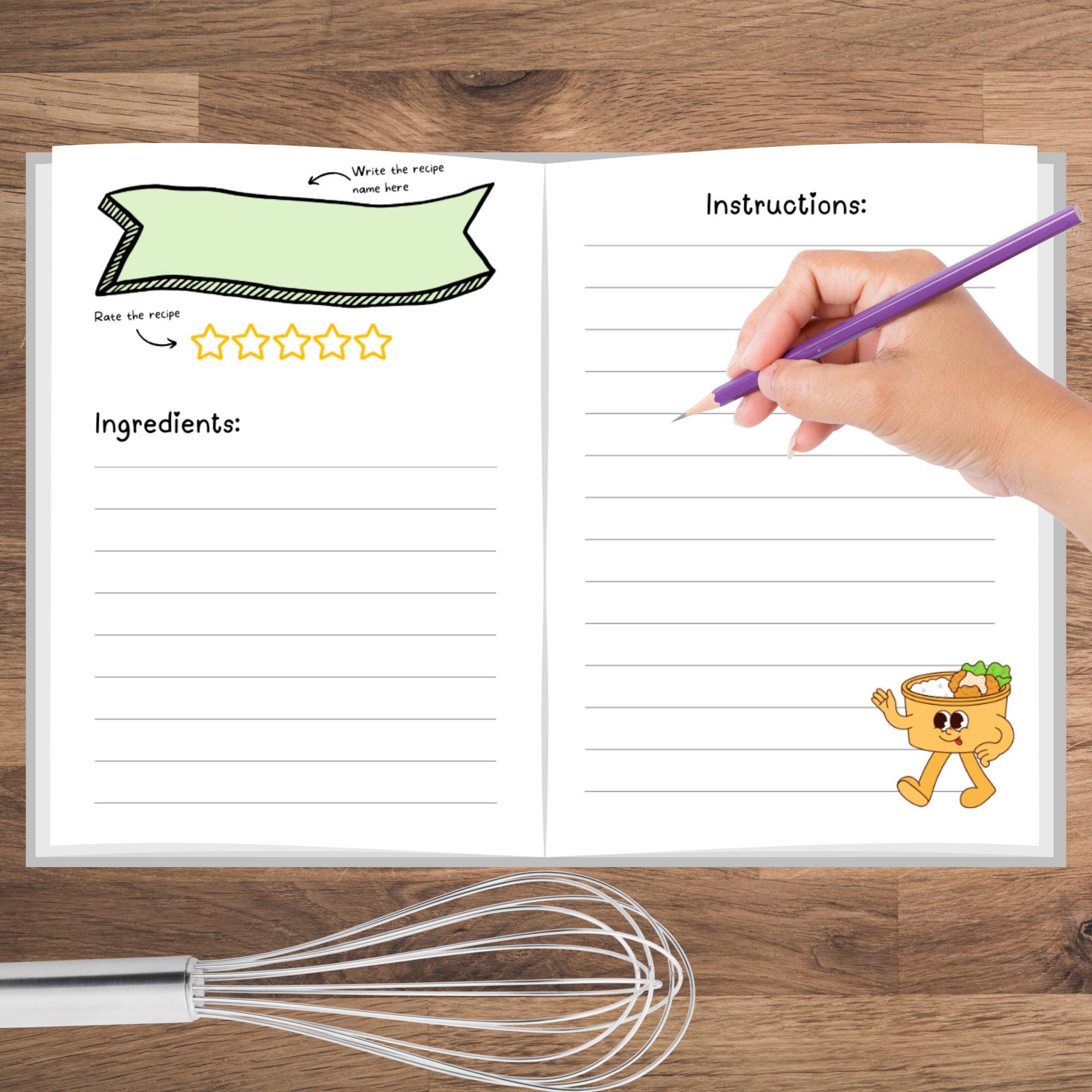 My Recipe Journal for Kids – Interactive Cookbook for Young Chefs, 35 ...