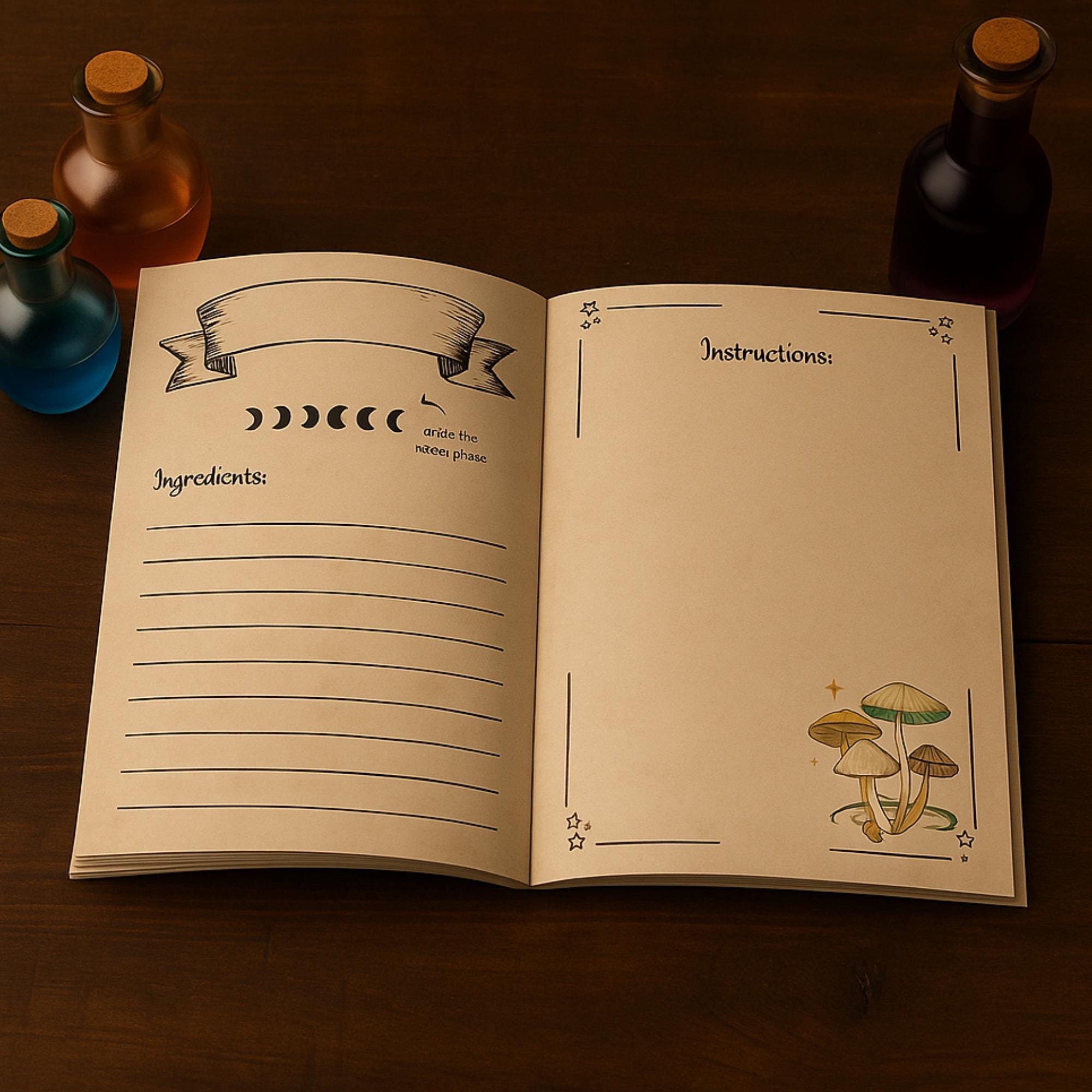 Magic Spell Book for Kids With Moon Phases: a Magical Write Your Own ...