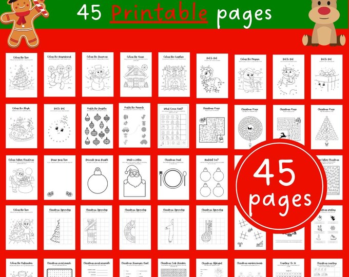 Christmas Activity Pack 8 Pages *PDF Printable Download* - Etsy Canada
