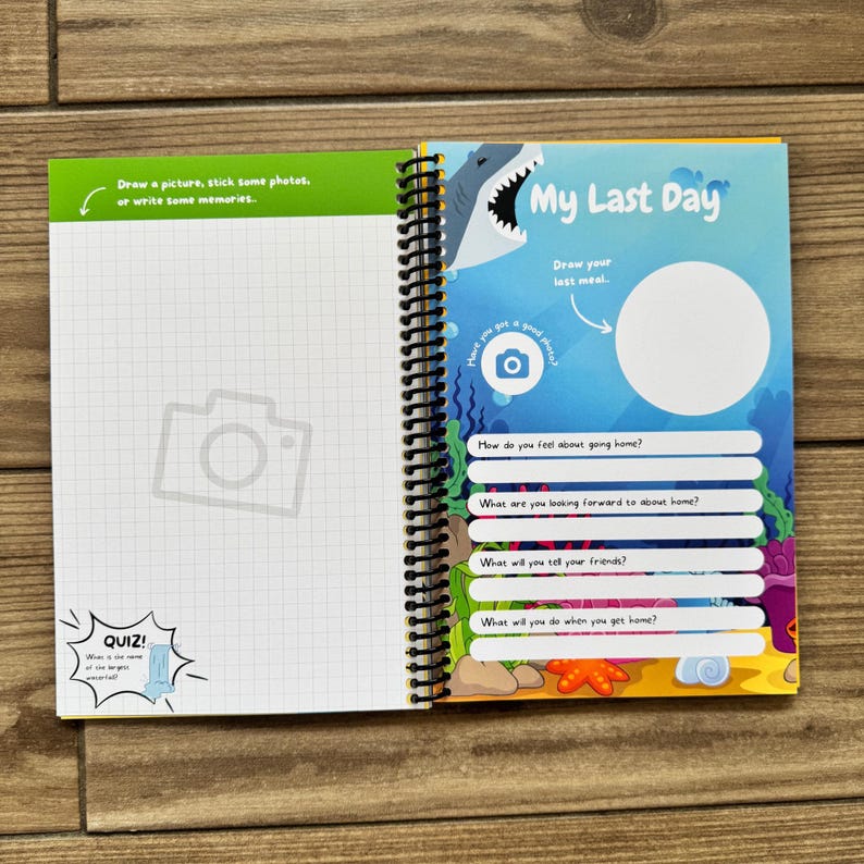 Travel Journal for Kids to Record 5 Holidays, A5 Activity Book for Ages ...
