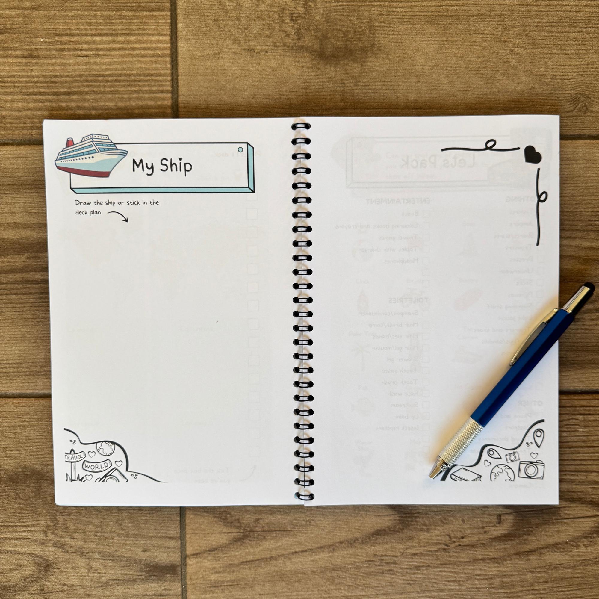 Kids Cruise Journal With Packing Checklist, Daily Pages, Games ...
