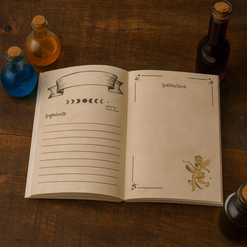 Magic Spell Book for Kids With Moon Phases: a Magical Write Your Own ...
