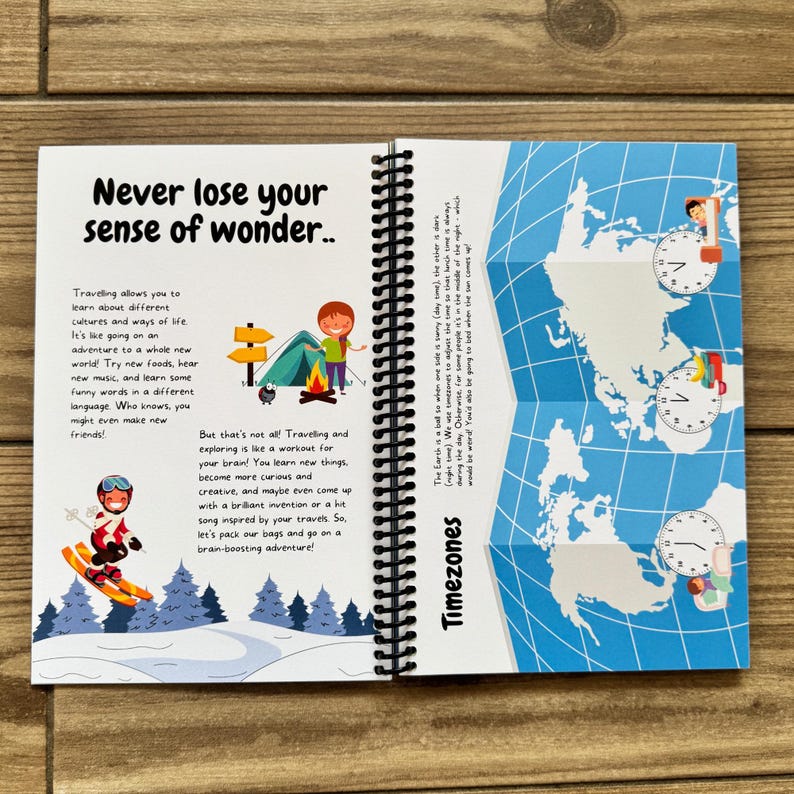 Travel Journal for Kids to Record 5 Holidays, A5 Activity Book for Ages ...