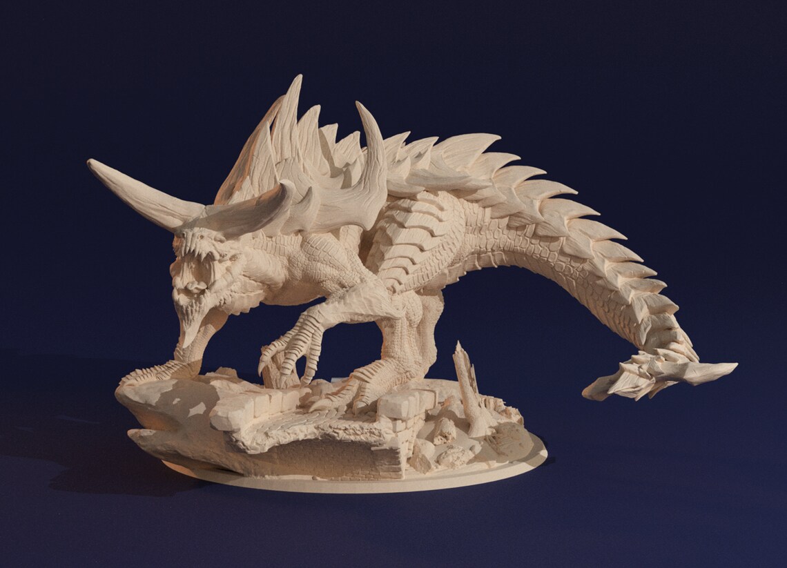 Tarrasque Figure Gargantuan Monstrosity 75mm Base 3X3 / - Etsy