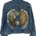 Denim Jacket With Silver Wing Denim Jacket Vintage Denim Jacket Silver ...