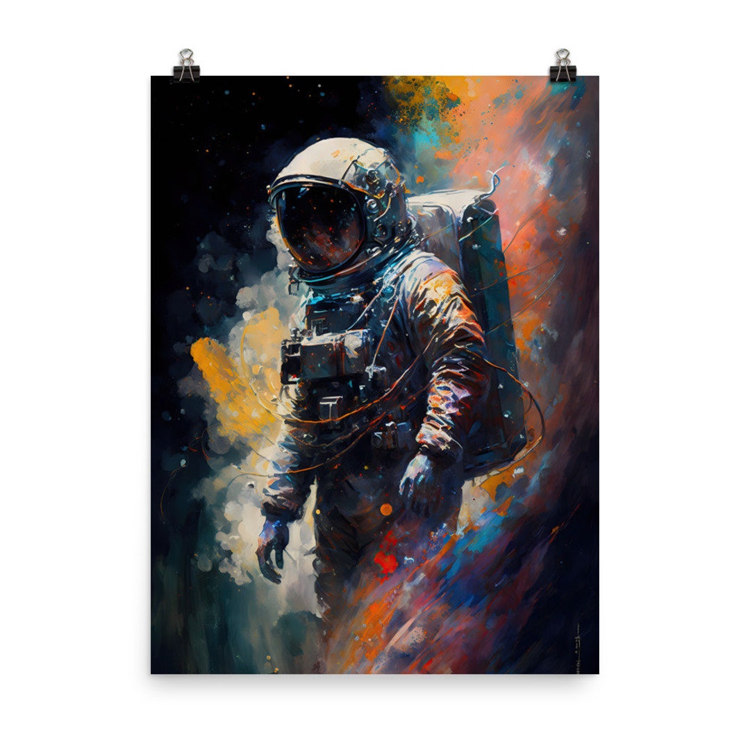 Space Art Poster, Astronaut Poster Wall Decor, Astronaut Poster Wall ...
