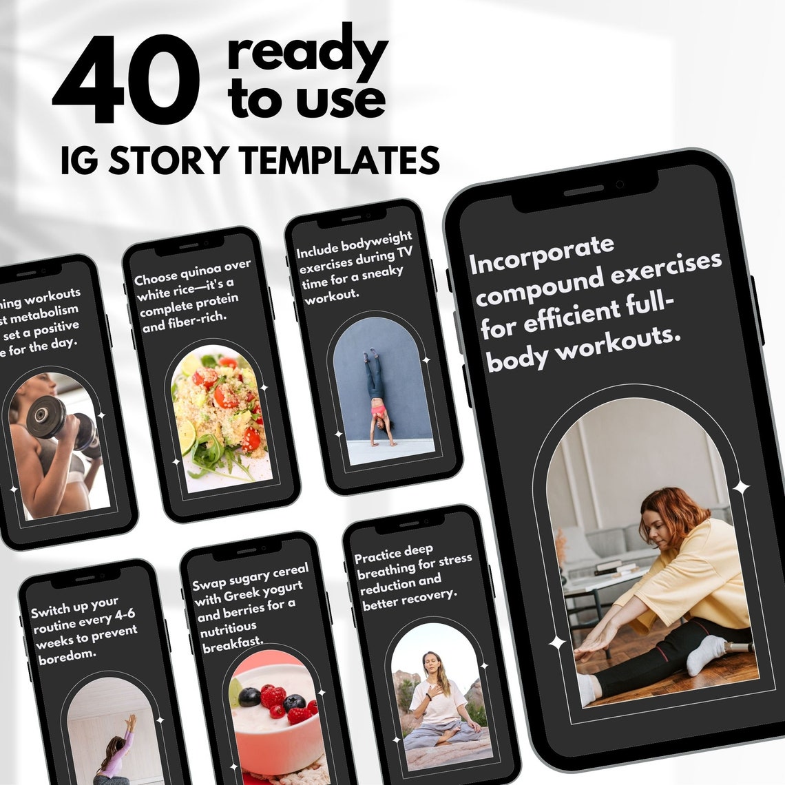 40 Personal Trainer Instagram Templates, Health and Fitness Insta ...