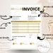 CANVA Invoice Template, Golden Invoice Template, Invoice, Invoice ...