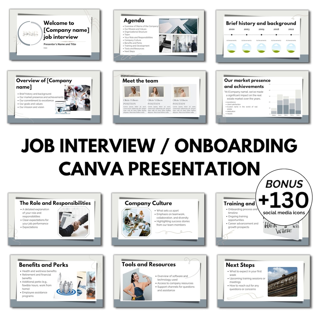 Job Interview Canva Presentation Template, Onboarding Presentation ...