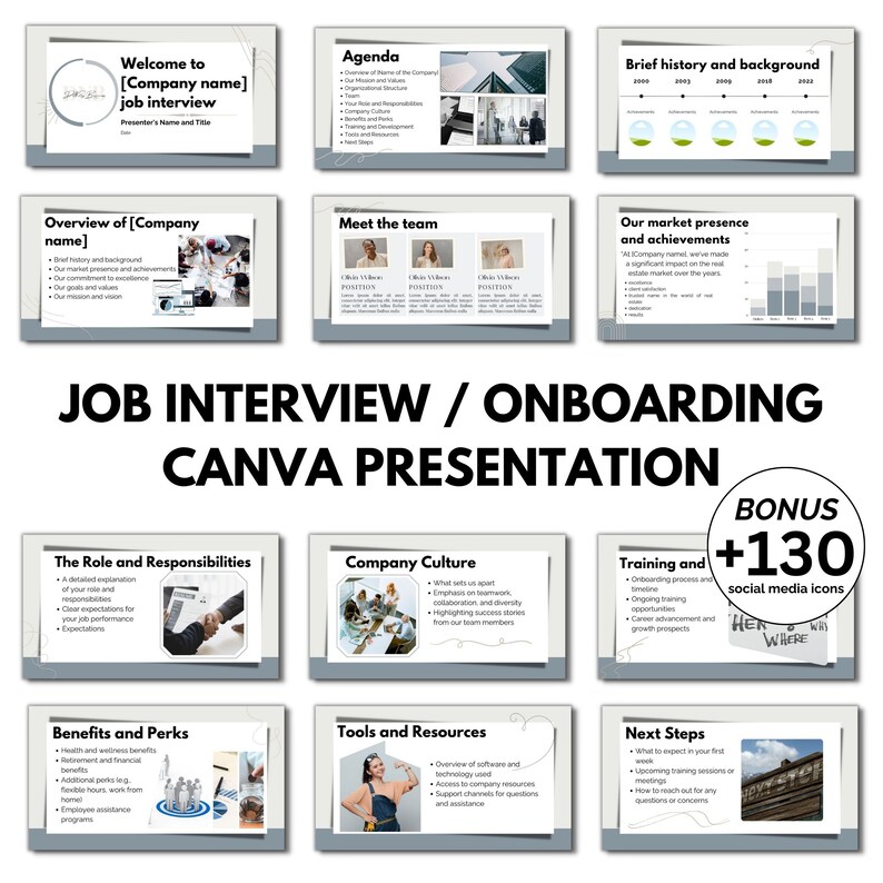 Job Interview Canva Presentation Template, Onboarding Presentation ...