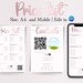Rose Gold Price List Template, Editable Price List Template Canva ...