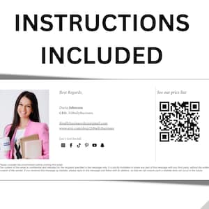 Editable Email Signature Template With QR Code, Editable Google Docs ...