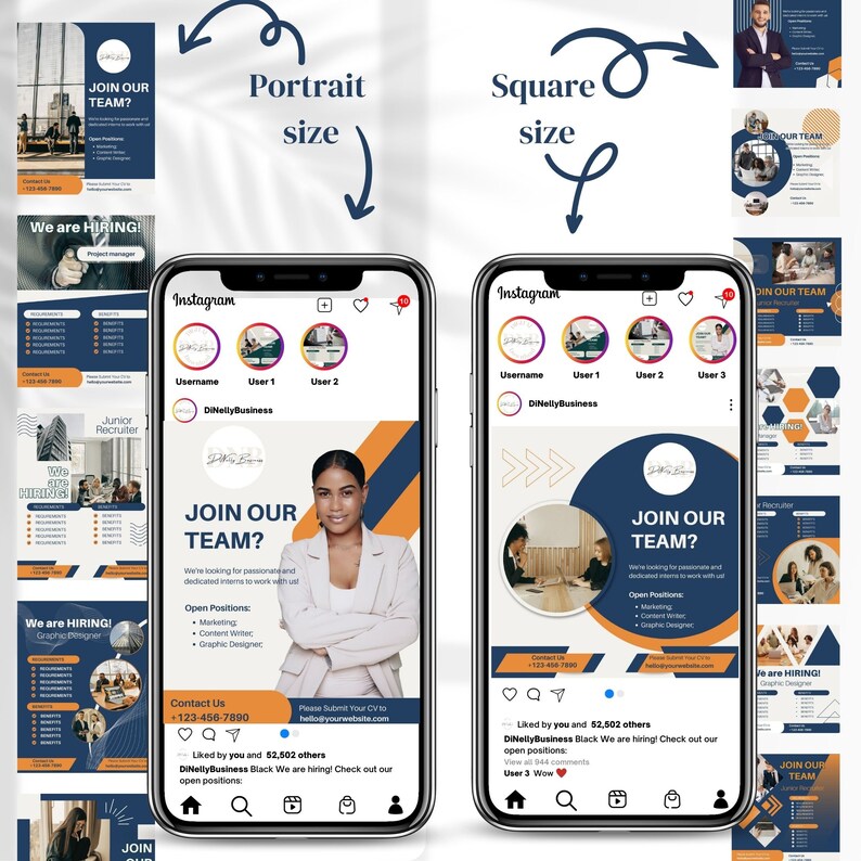 Recruitment Instagram Post Templates | Job Offers Instagram Posts ...