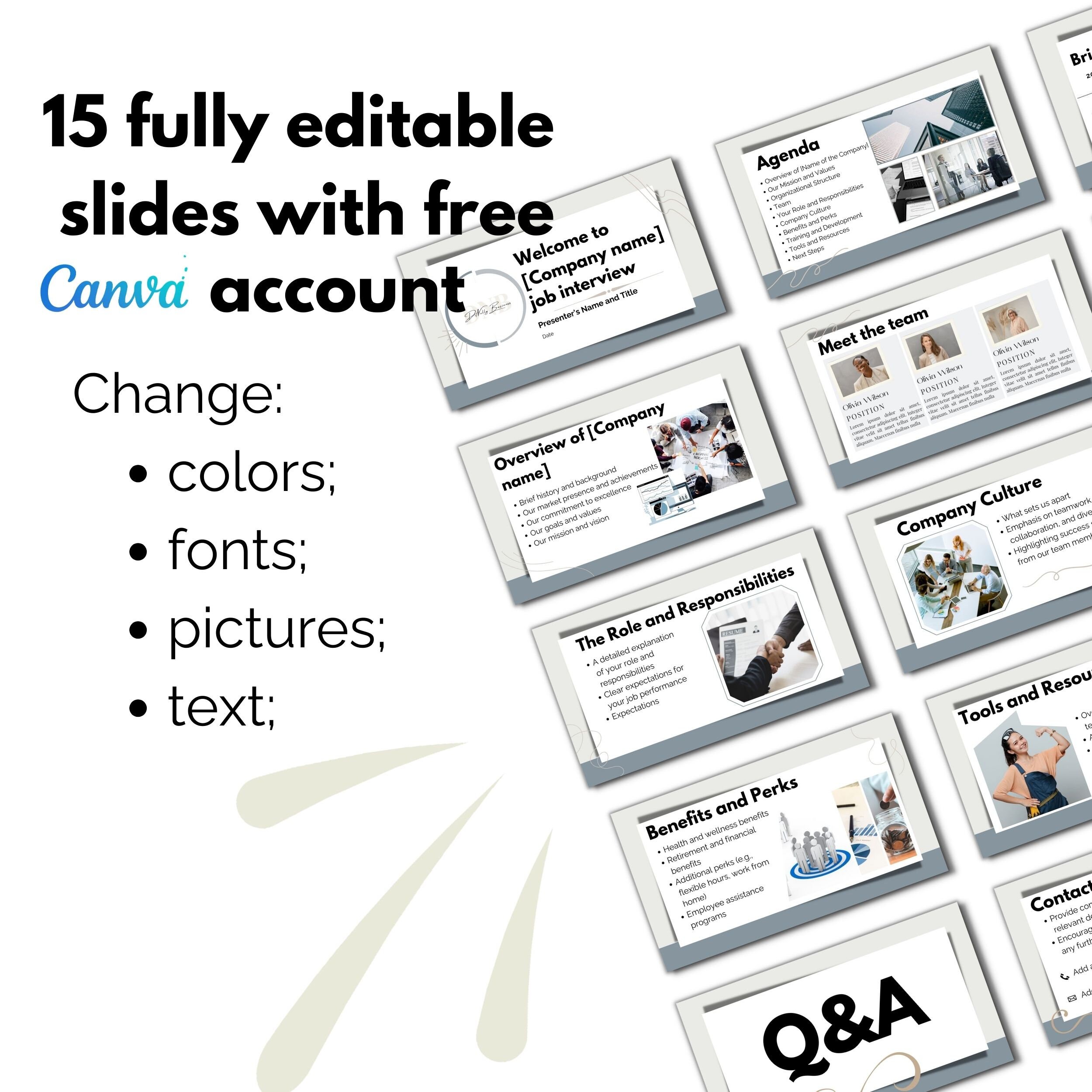 Job Interview Canva Presentation Template, Onboarding Presentation ...