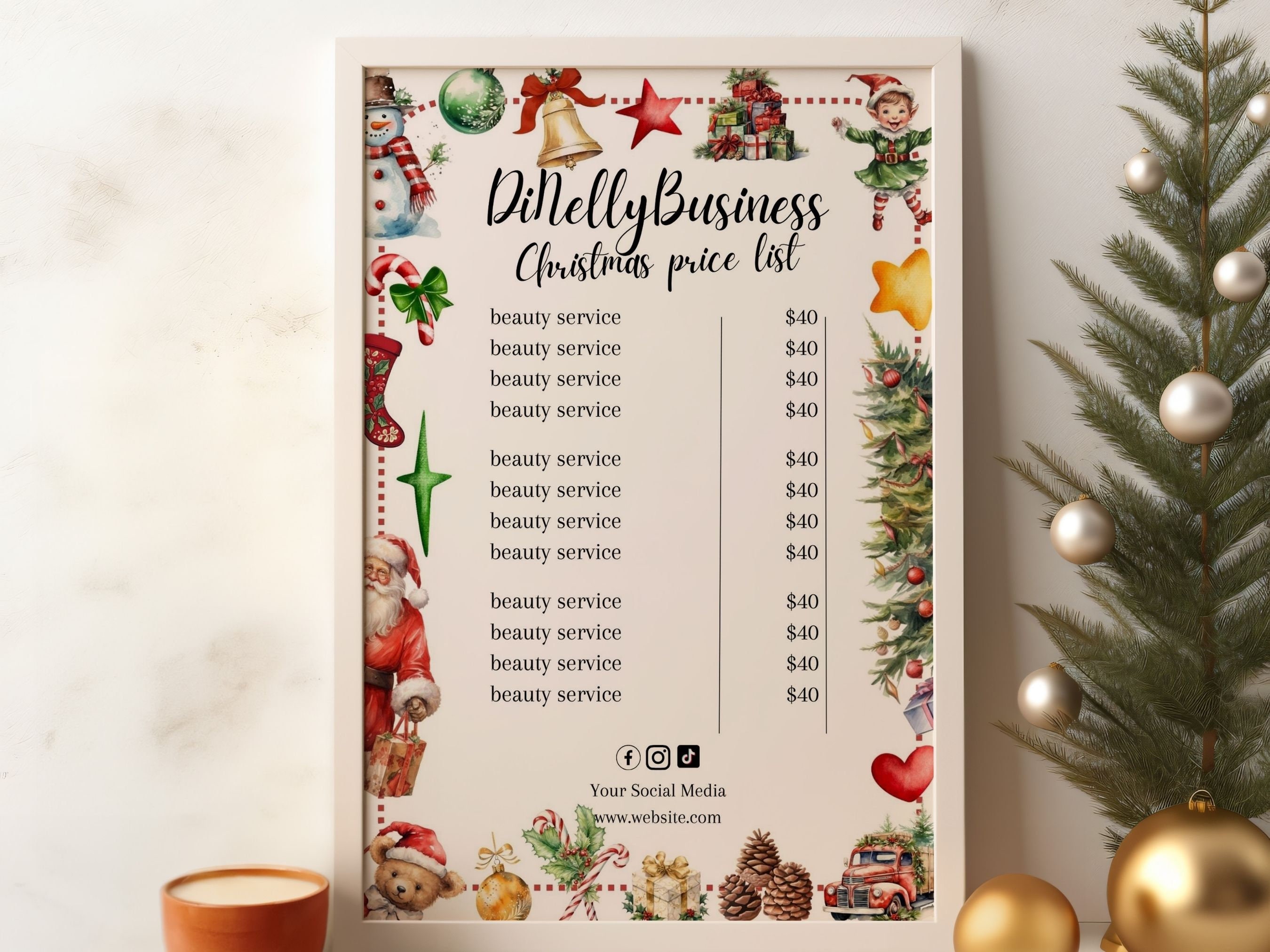 Christmas Price List, Salon Price List, Ig Price List, Christmas ...