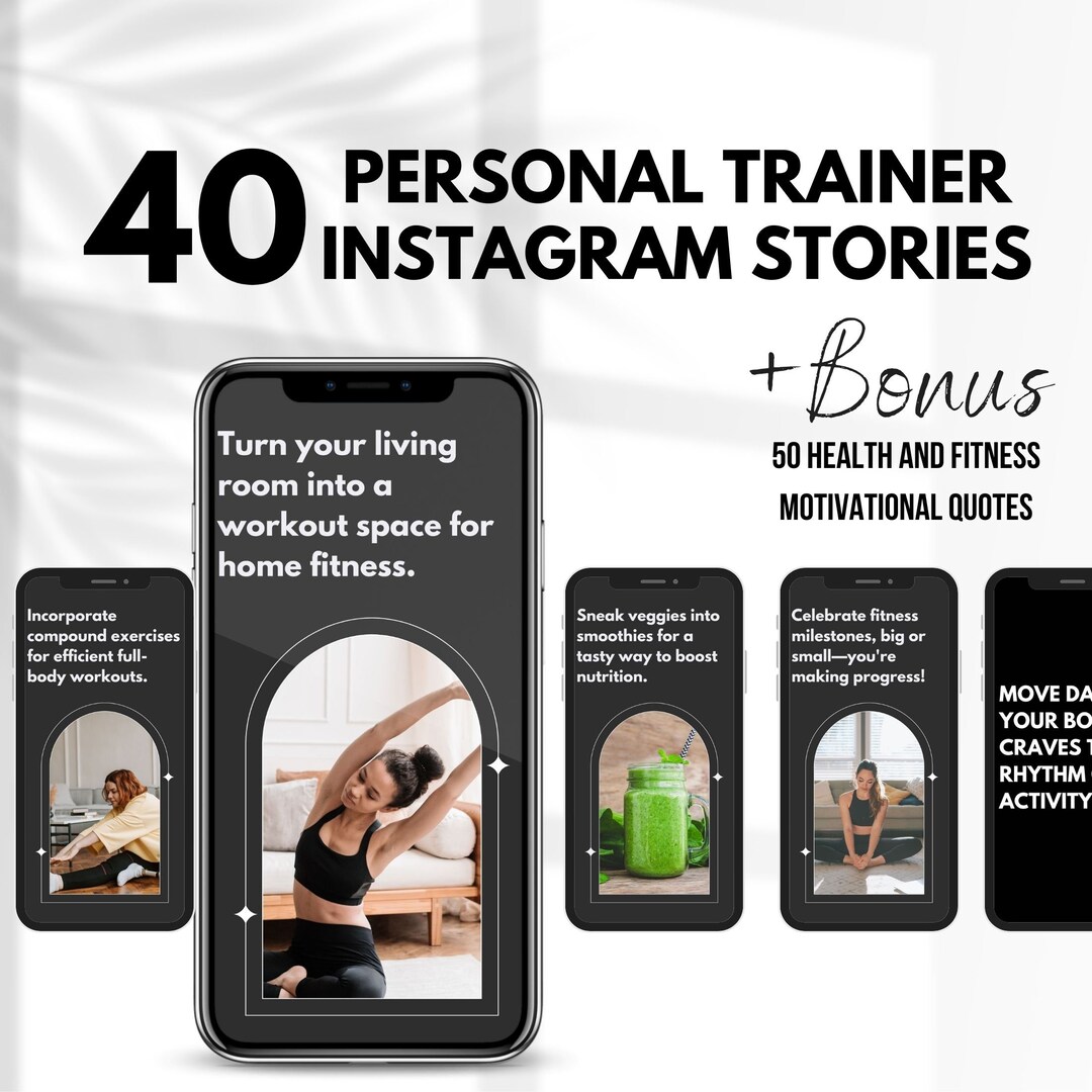 40 Personal Trainer Instagram Templates, Health and Fitness Insta ...